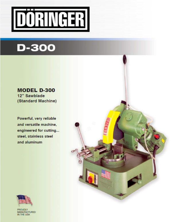 CUSTOMER SERVICE – DORINGER COLD SAWS